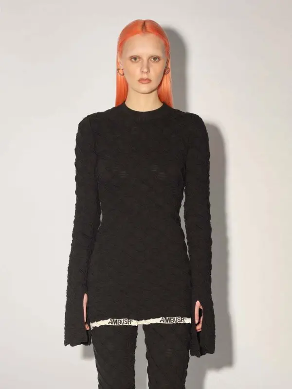 AMBUSH Logo-print Crewneck Knit Top
