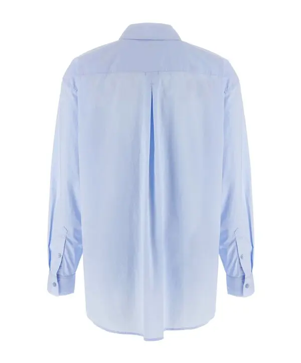 TOTEME Cotton Shirt With Lapel Collar And Button Closure - Blue