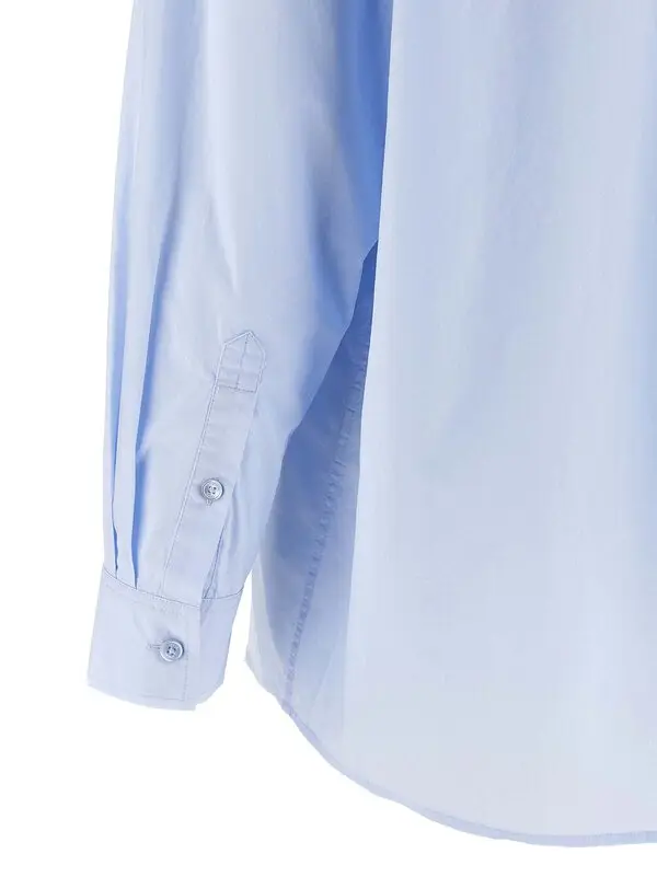 TOTEME Cotton Shirt With Lapel Collar And Button Closure - Blue