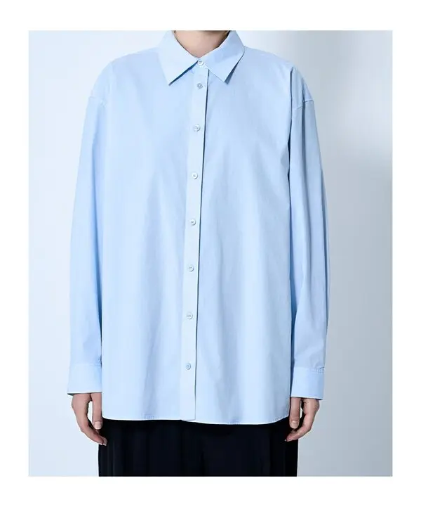 TOTEME Cotton Shirt With Lapel Collar And Button Closure - Blue