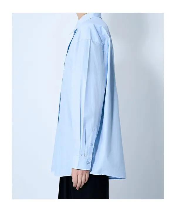 TOTEME Cotton Shirt With Lapel Collar And Button Closure - Blue