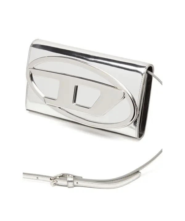DIESEL® 1dr Mirrored Wallet - Silver