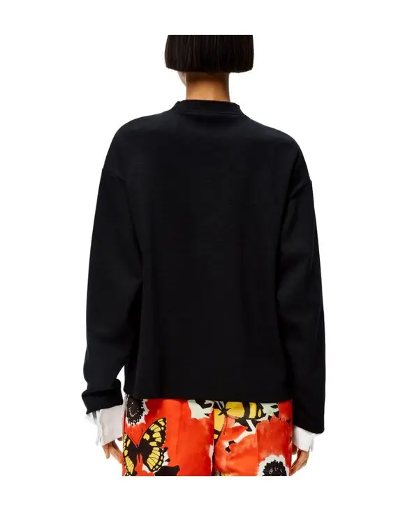 Loewe Layered Sweatshirt With Shirt Hem
