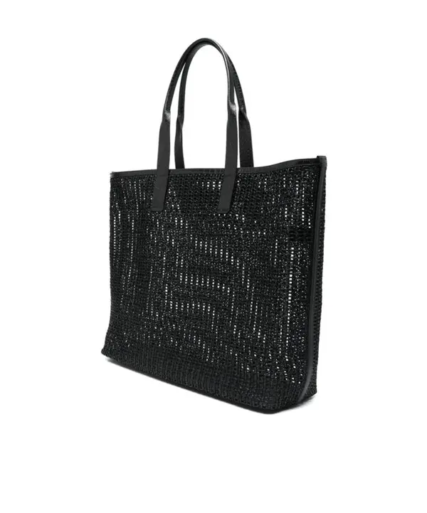 Dolce & Gabbana Logo Printed Mesh Shopper Bag