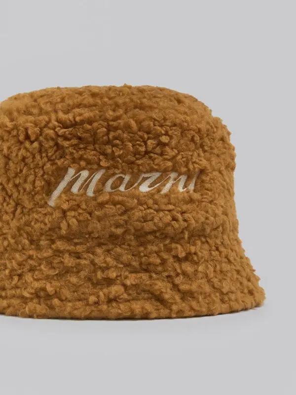 Marni Logo Embroidered Bucket Hat - Brown