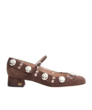 Valentino Garavani Vlogo Signature Eyelet Detailed Pumps - Brown