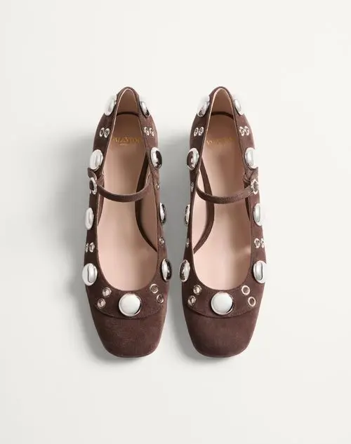 Valentino Garavani Vlogo Signature Eyelet Detailed Pumps - Brown