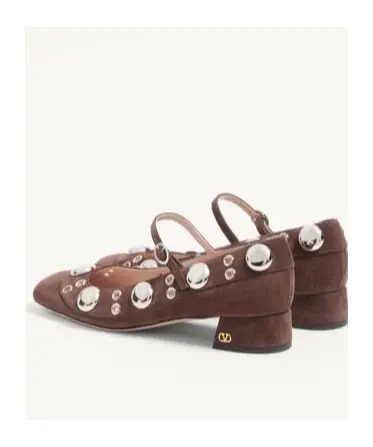 Valentino Garavani Vlogo Signature Eyelet Detailed Pumps - Brown