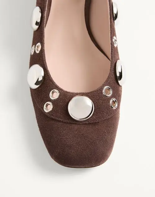 Valentino Garavani Vlogo Signature Eyelet Detailed Pumps - Brown