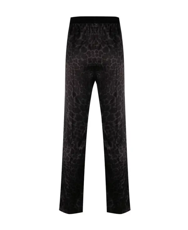 TOM FORD Leopard-printed Stretched Pajama Trousers - Black