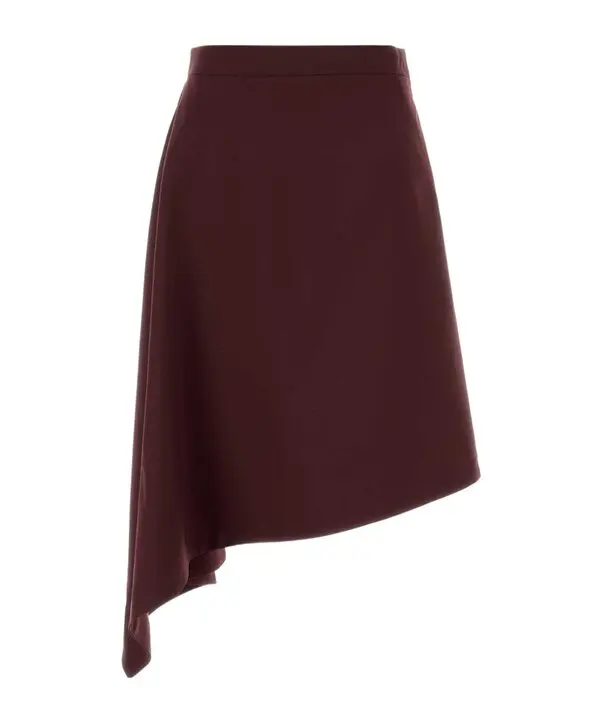 Bottega Veneta Asymmetrical Belt-loop Skirt - Brown