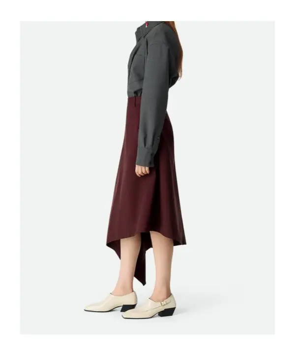 Bottega Veneta Asymmetrical Belt-loop Skirt