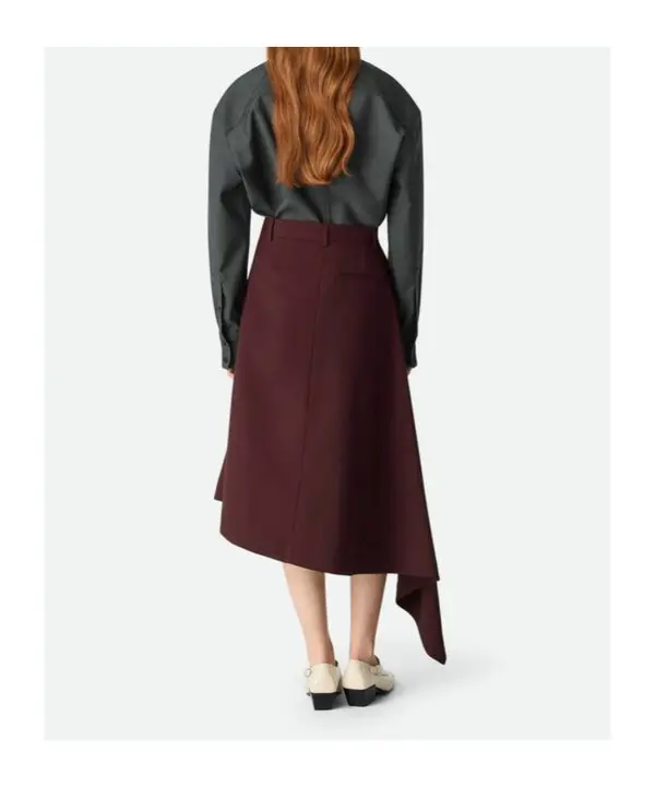 Bottega Veneta Asymmetrical Belt-loop Skirt