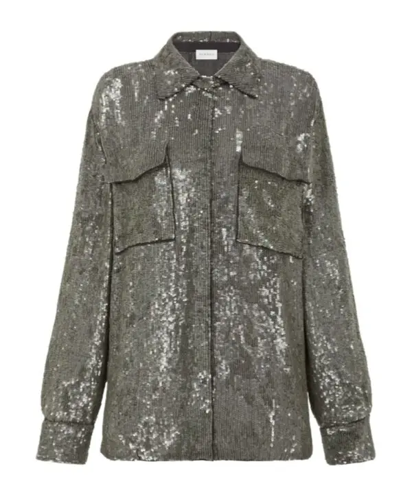 P.a.r.o.s.h Sequin Embellished Long Sleeve Shirt