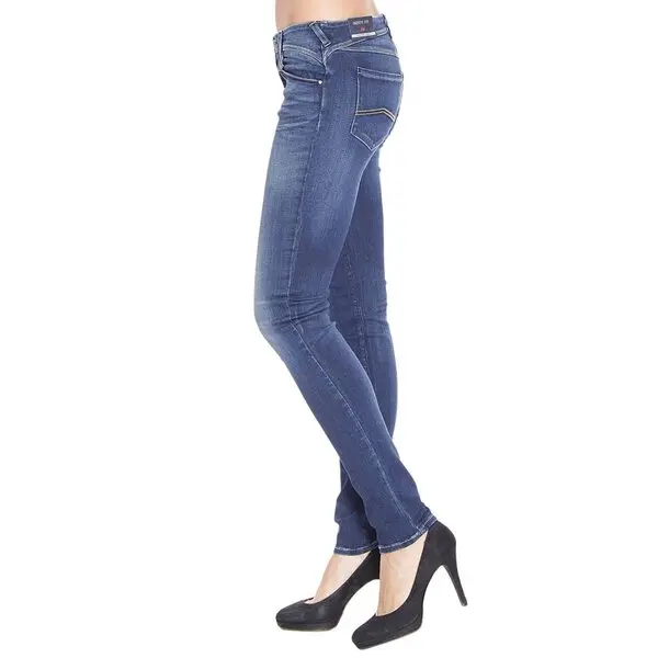Emporio Armani Logo Detailed Denim Jeans - Blue