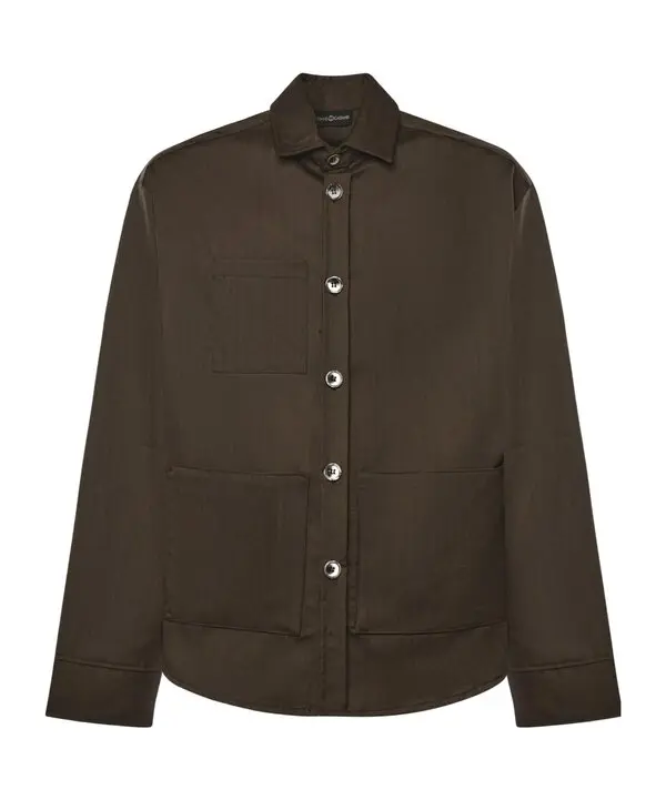 GIULIANO GALIANO Tobhias Patch Pocket Shirt - Black