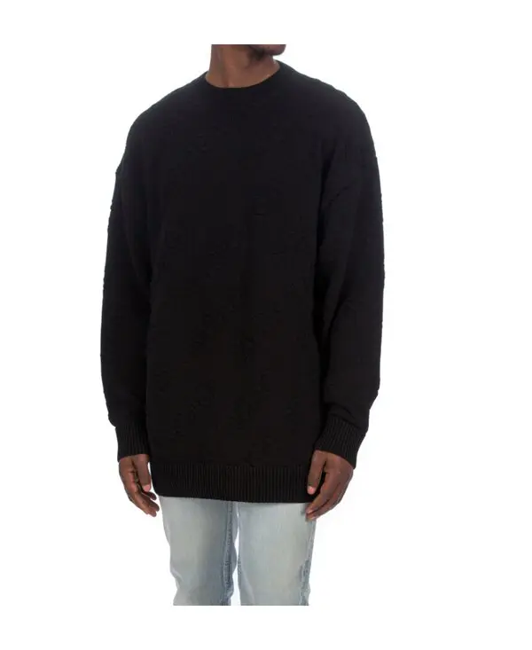 Balenciaga Allover Logo Jacquard Knit Pullover