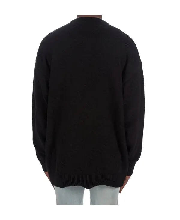 Balenciaga Allover Logo Jacquard Knit Pullover