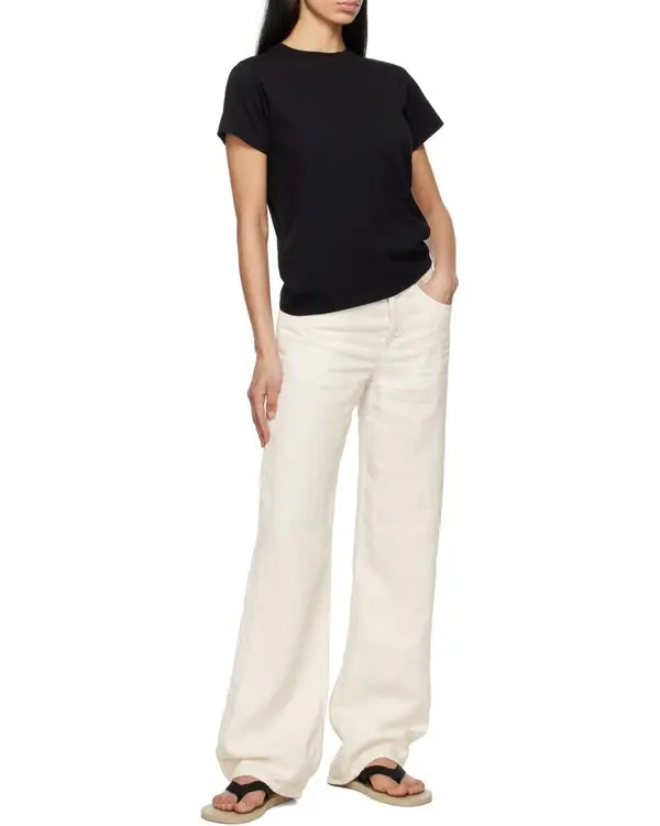 THE ROW Florie Short Sleeve Crewneck Top