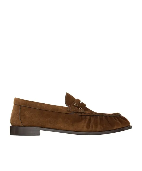 Saint Laurent Le Loafer Slip-on Flat - Brown