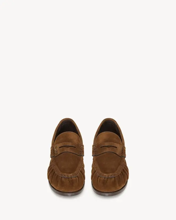 Saint Laurent Le Loafer Slip-on Flat - Brown