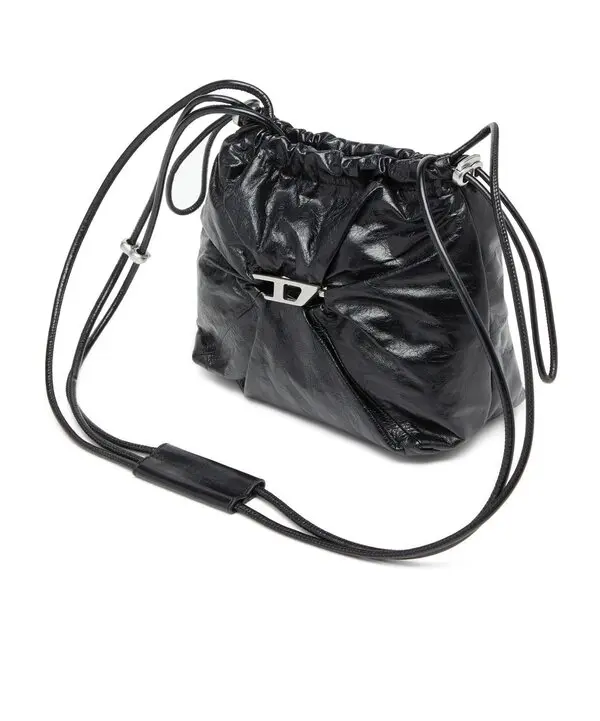 DIESEL® Scrunch-d Drawstring Bucket Bag - Black