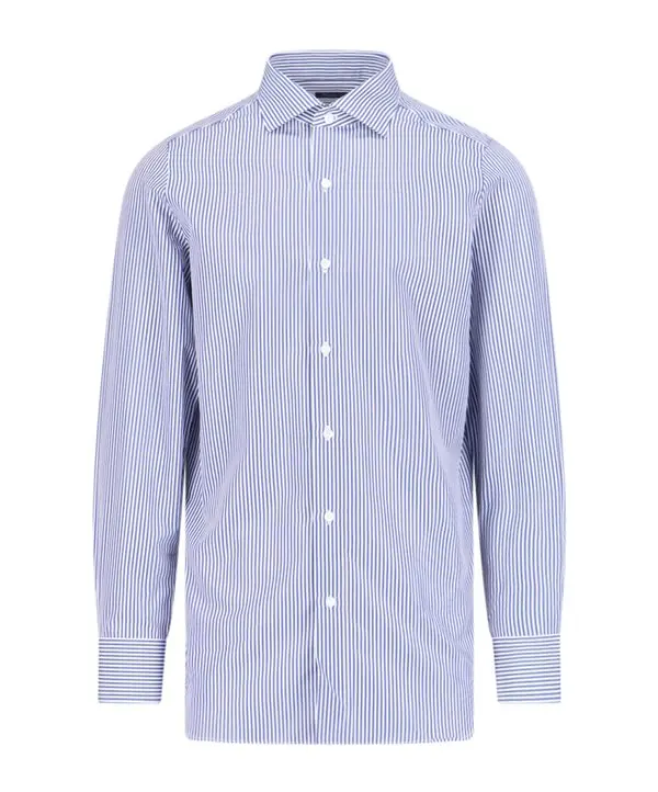 FINAMORE 1925 Striped Long-sleeved Shirt