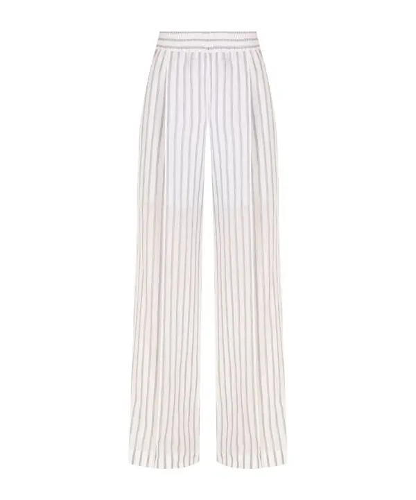 Brunello Cucinelli Striped Wide-leg Trousers