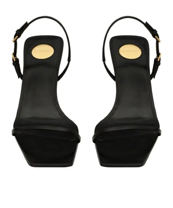 Saint Laurent Jaspe Sandals In Smooth Leather - Black