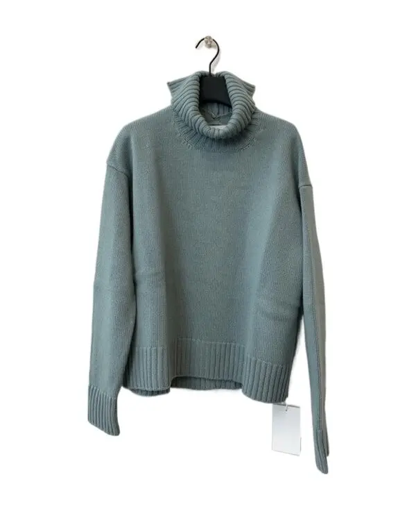 JIL SANDER Roll Neck Oversized Jumper - Green