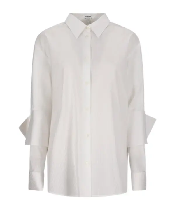 Loewe Double Layer Sleeve Poplin Shirt - White