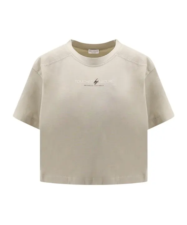 Brunello Cucinelli Slogan Printed Crewneck T-shirt