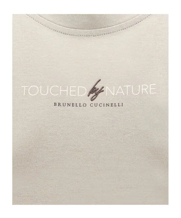 Brunello Cucinelli Slogan Printed Crewneck T-shirt