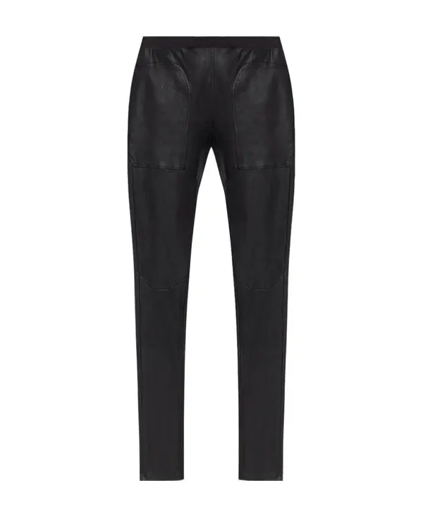 Rick Owens High Waisted Tapered Trousers - Black