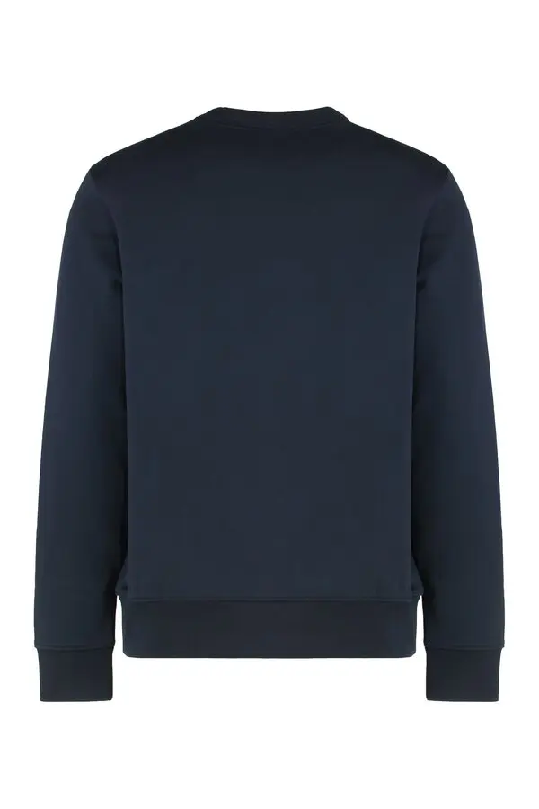 Hugo Boss Crewneck Sweatshirt With Embroidered Logo - Dark Blue