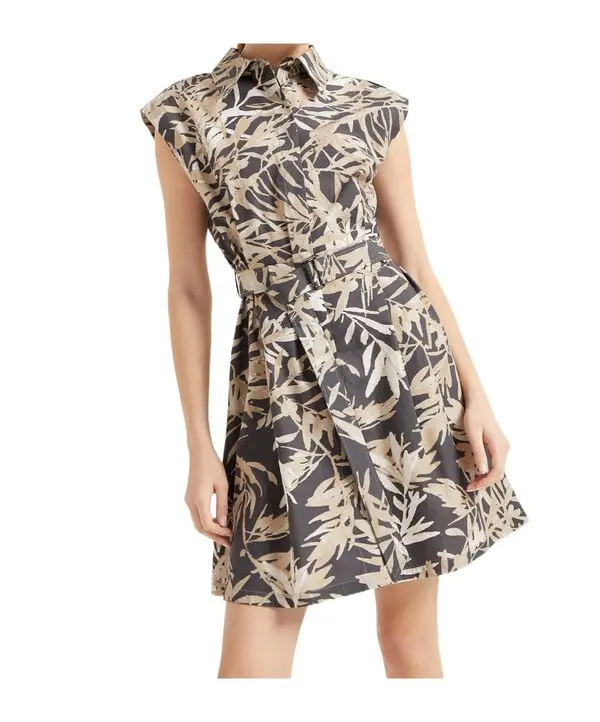 Brunello Cucinelli Abstract Print Sleeveless Mini Dress