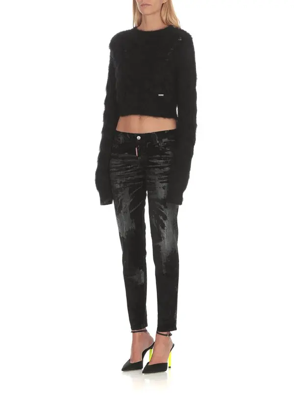 Dsquared2 Logo Plaque Brushed Effect Jumper