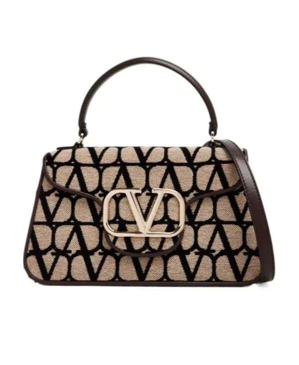 Valentino Garavani Toile Iconographe Logo Plaque Tote Bag