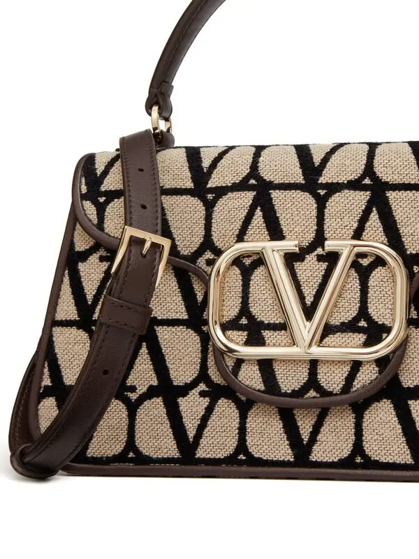 Valentino Garavani Toile Iconographe Logo Plaque Tote Bag
