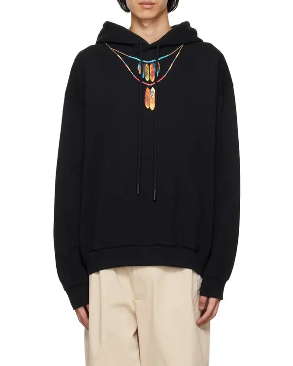MARCELO BURLON COUNTY OF MILAN Graphic-printed Drawstring Hoodie