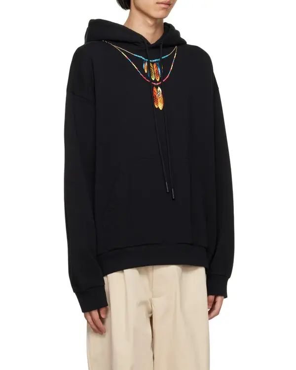 MARCELO BURLON COUNTY OF MILAN Graphic-printed Drawstring Hoodie