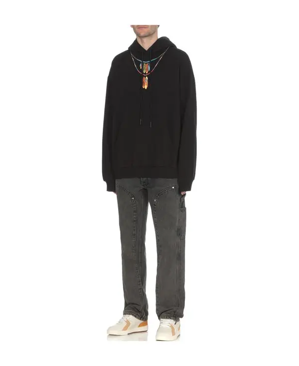 MARCELO BURLON COUNTY OF MILAN Graphic-printed Drawstring Hoodie
