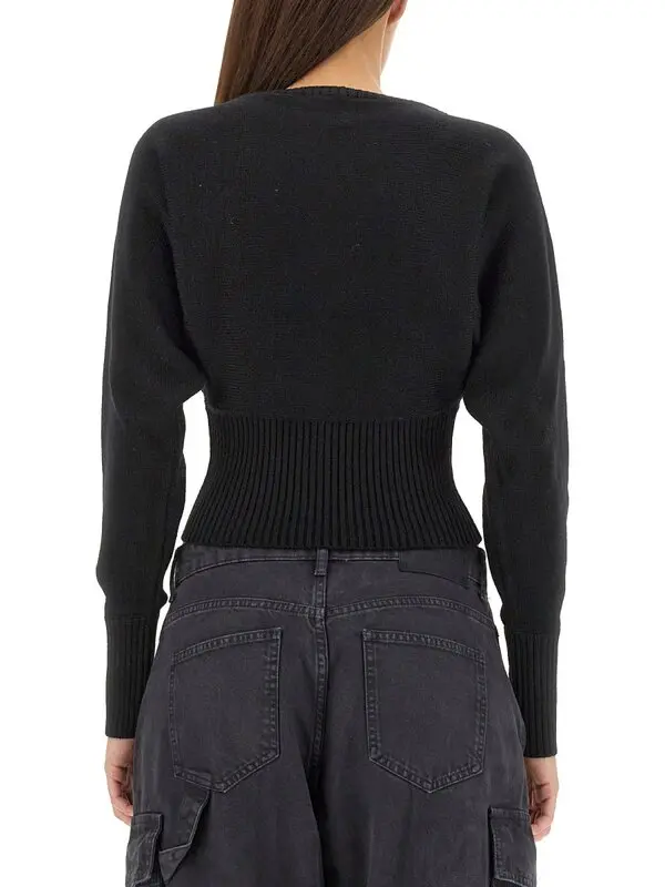 Moschino Embellished Peace Symbol Sweater - Black