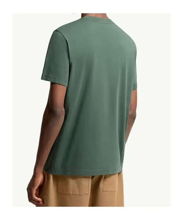 Moncler Embroidered Tricolor Logo Cotton T-shirt - Leaf Green