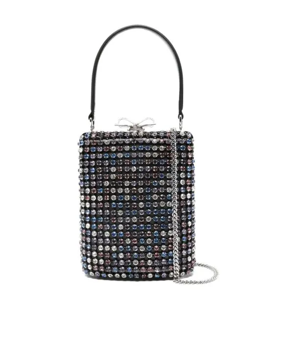 SELF-PORTRAIT Crystal-embellished Mini Tote Bag - Multicoloured