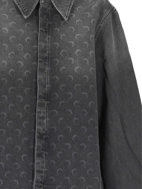 MARINE SERRE Printed Denim Shirt