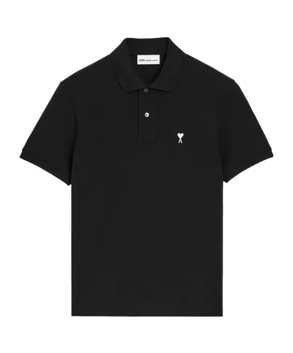 AMI Paris Logo Embroidered Short Sleeved Polo Shirt