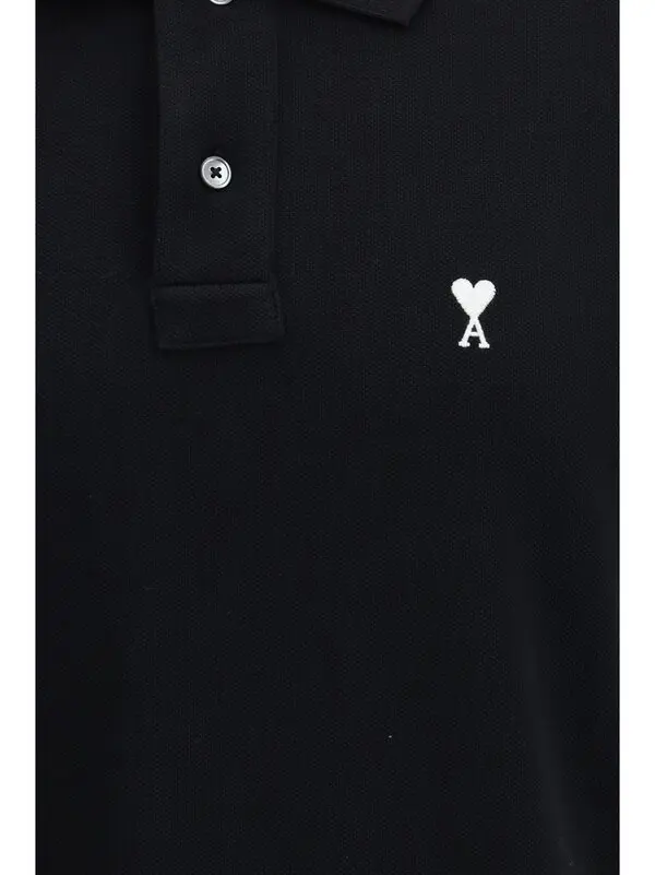 AMI Paris Logo Embroidered Short Sleeved Polo Shirt