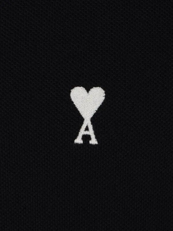 AMI Paris Logo Embroidered Short Sleeved Polo Shirt