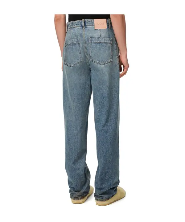Loewe Wide Leg Jeans In Denim